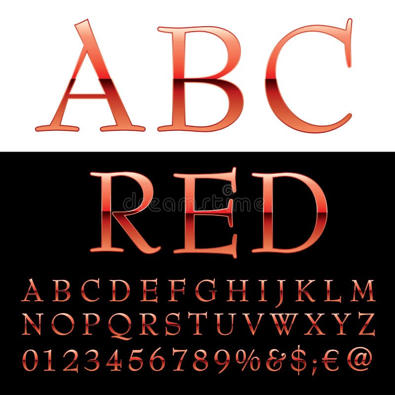 Letras del rojo del ABC ilustración del vector. Ilustración de ...