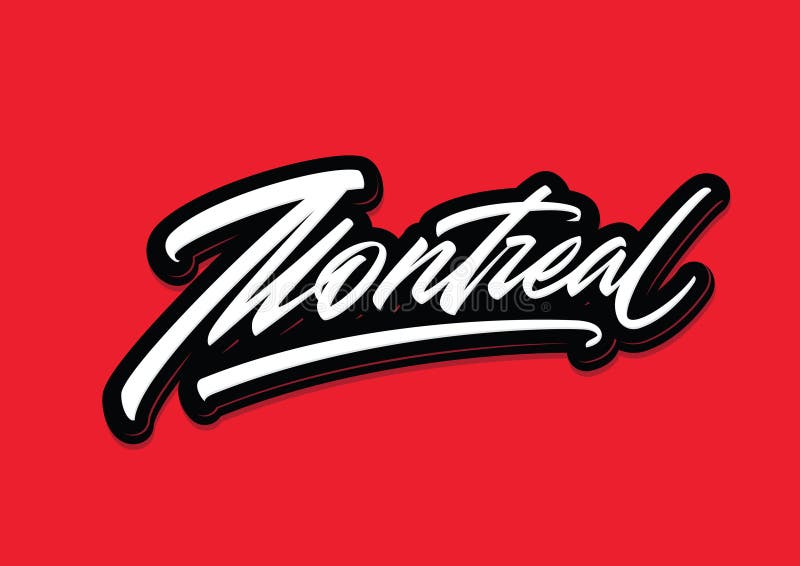 Letras Del Vector Del Cepillo De Montreal Stock de ilustración ...