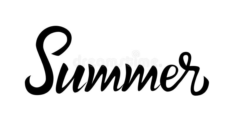 Letras del verano ilustración del vector. Ilustración de arte - 89572089