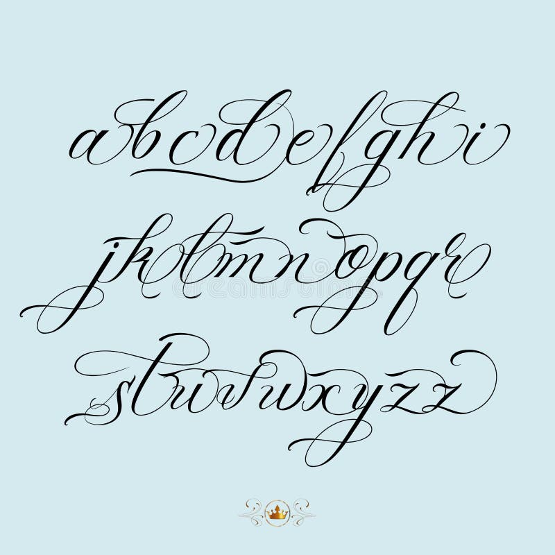 Letras Manuscritas Del Cepillo ABC Caligrafía Moderna Alfabeto Del ...