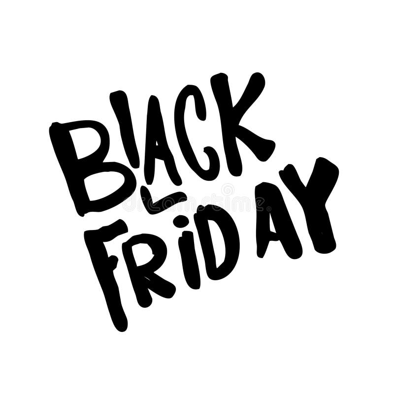 Letras Dibujadas Mano De Black Friday Ilustración del Vector ...