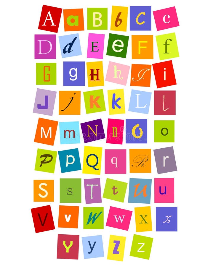 Letras do ABC ilustração do vetor. Ilustração de compartimento - 19568724