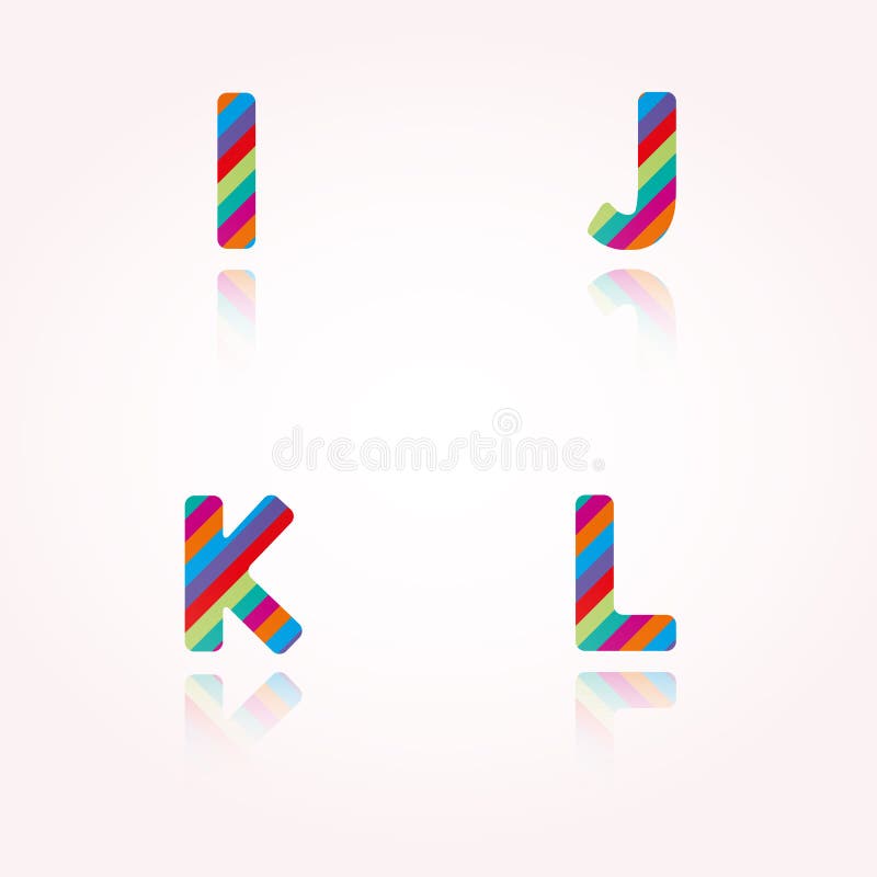 Letras do alfabeto da cor ilustração do vetor. Ilustração de conceito ...