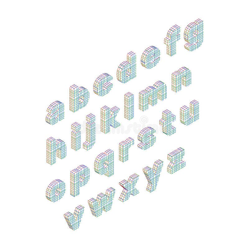 Letras Do Alfabeto Das Linhas Isolado No Fundo Branco Ilustração do ...