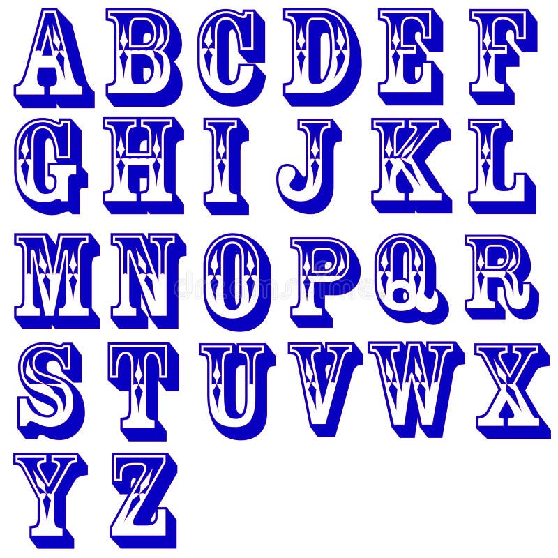 Letras Do Alfabeto Do Vetor Ilustração do Vetor - Ilustração de gravado ...