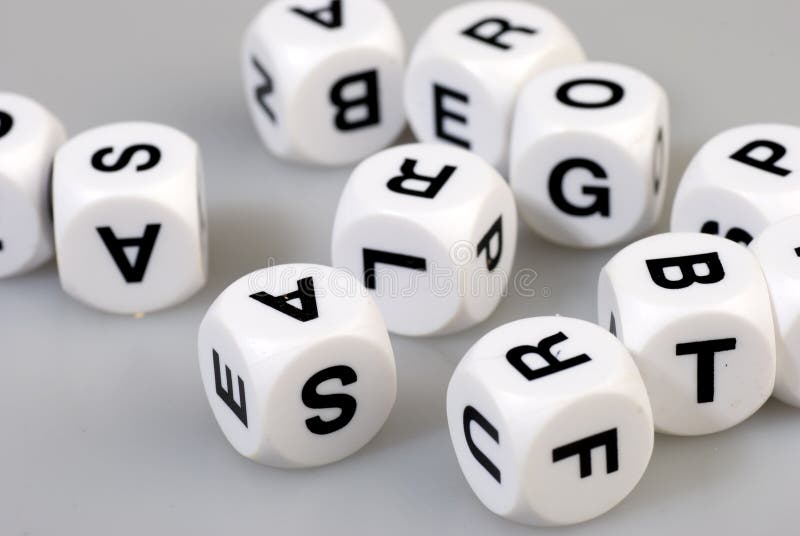 Letras dos dados imagem de stock. Imagem de imagem, pontos - 18237755
