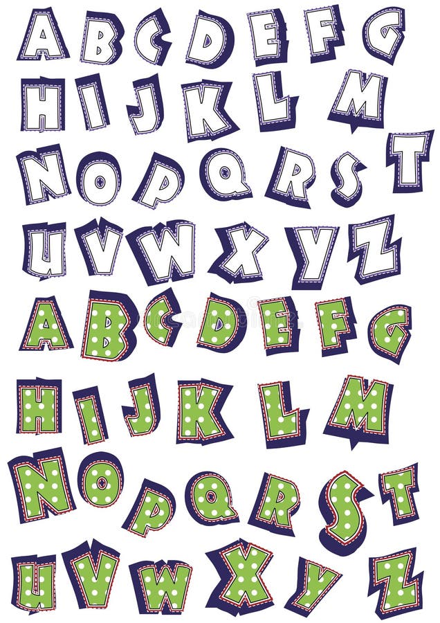 Letras engraçadas ilustração do vetor. Ilustração de cultura - 9972712