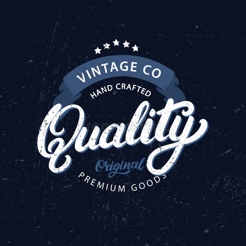 Logotipo De Carta Escrita a Mano De Calidad Ilustración del Vector ...