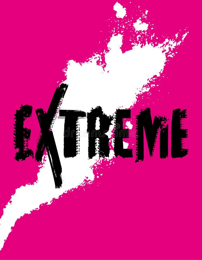 Letras extremas del vector ilustración del vector. Ilustración de ...