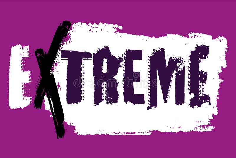 Letras extremas del vector ilustración del vector. Ilustración de pista ...