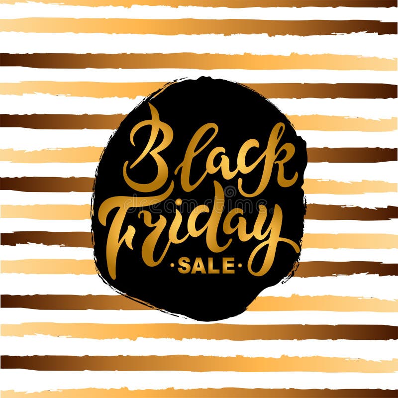Letras Manuscritas De La Venta De Black Friday Stock de ilustración ...