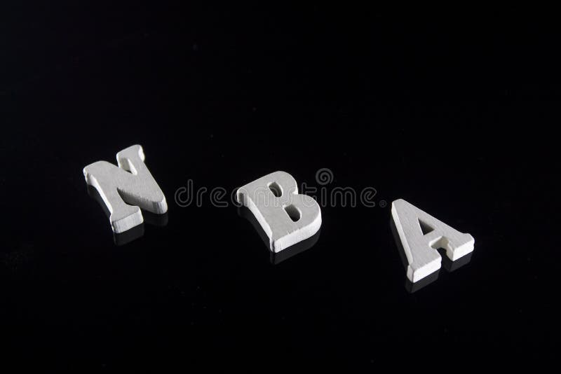 Letras Nba Word 3d. Conceito De Basquete. Foto de Stock - Imagem de ...