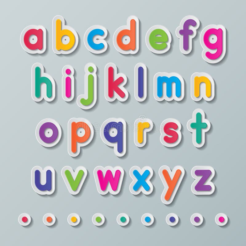 Letras Pequenas De Papel Do Alfabeto Ilustração do Vetor - Ilustração ...