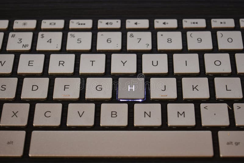 Letras Seleccionadas Teclado Para El Cuaderno Imagen de archivo ...