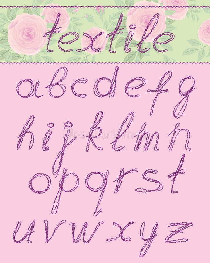 Letras, textil ilustração stock. Ilustração de pintado - 25311704