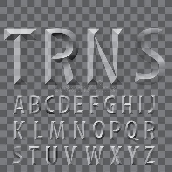 Letras transparentes ilustração do vetor. Ilustração de aprenda - 88759534