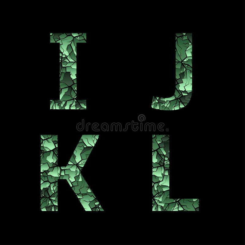 Letras Verdes Da Camuflagem Ilustração do Vetor - Ilustração de verde ...