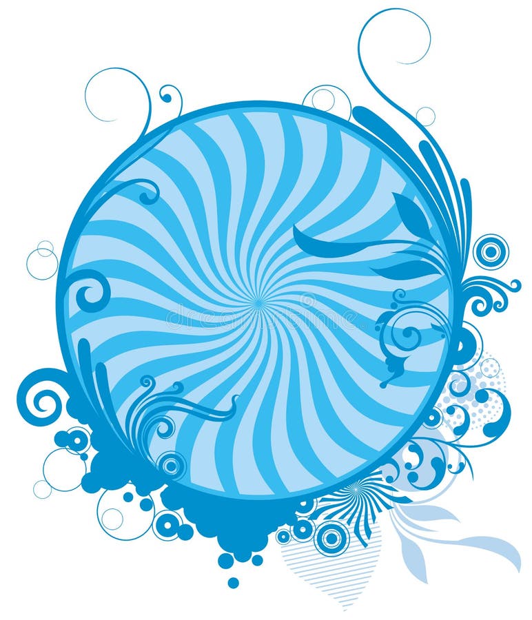 Flourish azul del color ilustración del vector. Ilustración de ...