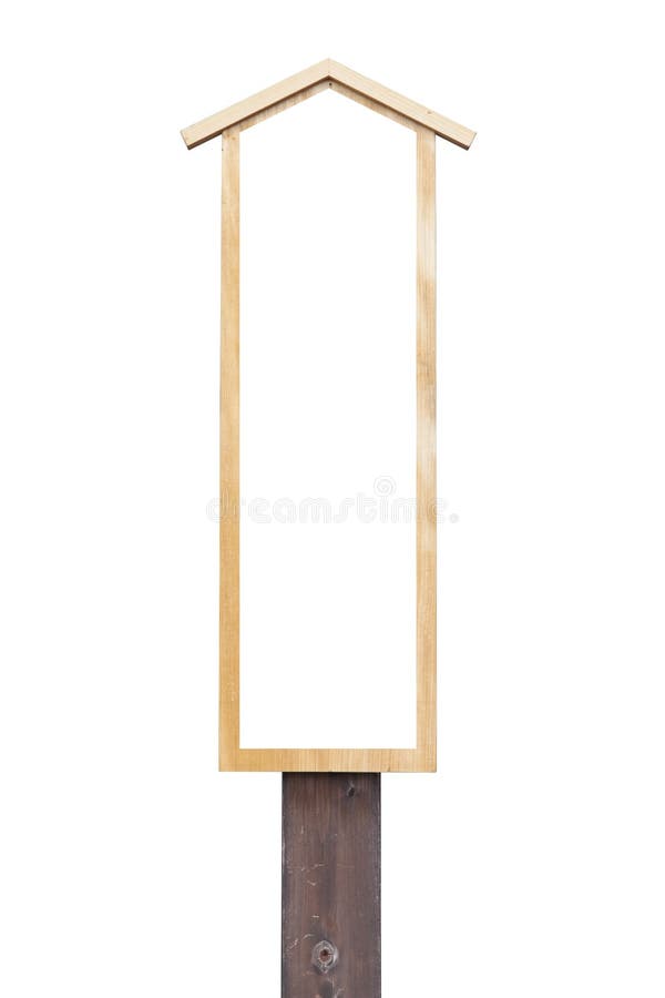 Letrero De Madera En Blanco Aislado En Blanco Foto de archivo - Imagen ...