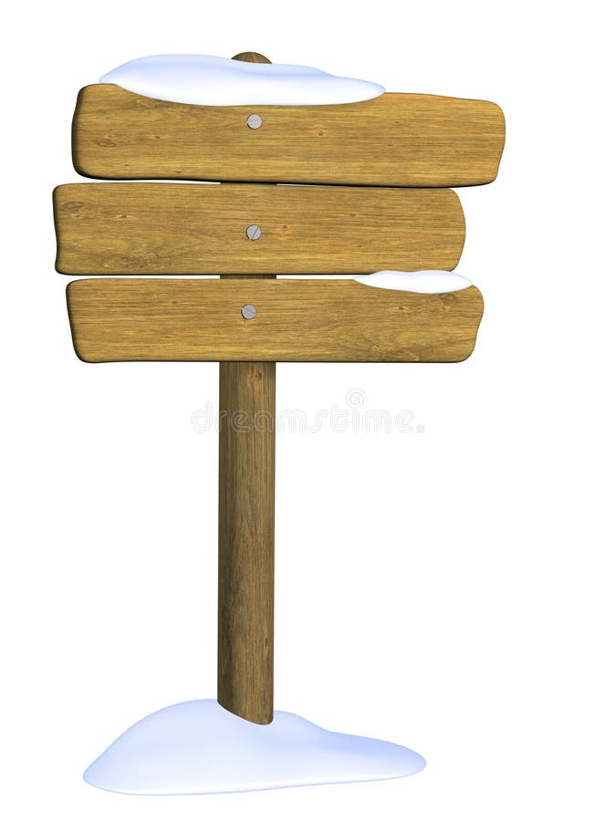 Letrero De Madera Del Invierno Ilustración del Vector - Ilustración de ...