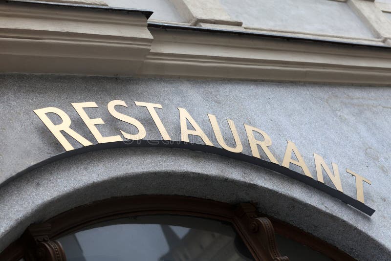 Letrero del restaurante foto de archivo. Imagen de alimento - 41907444
