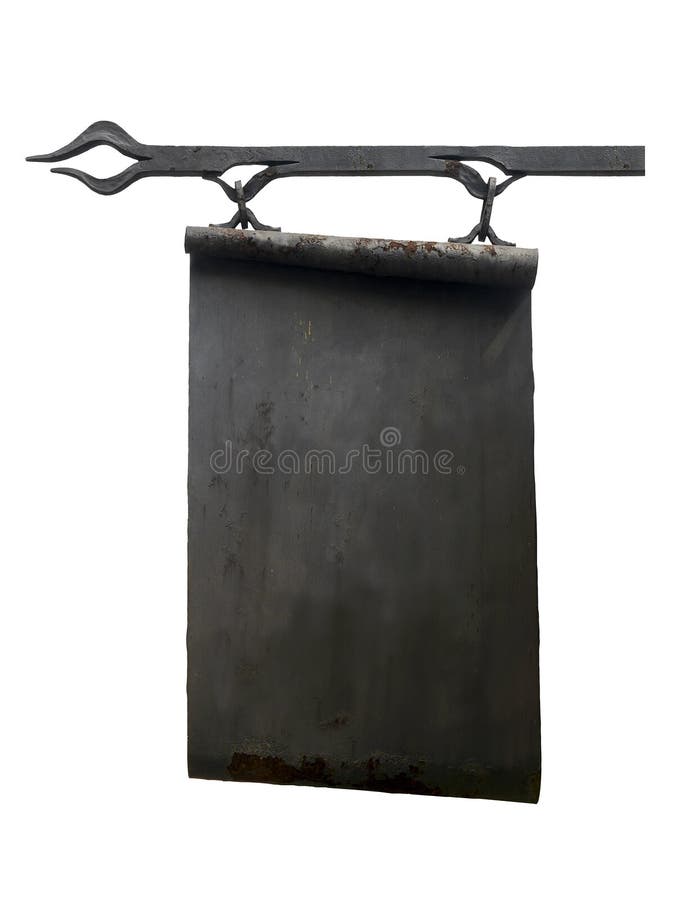 Letrero Pendiente Oxidado Viejo Del Metal Foto de archivo - Imagen de ...