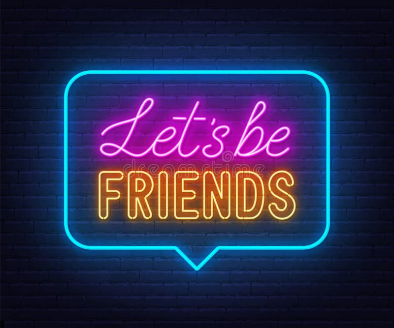 Lets Be Friends Motivational Quote Grunge Lettering Slogan Design