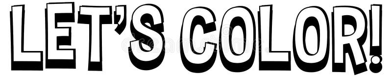 Lets Color Text Symbol on White Background Stock Vector - Illustration ...