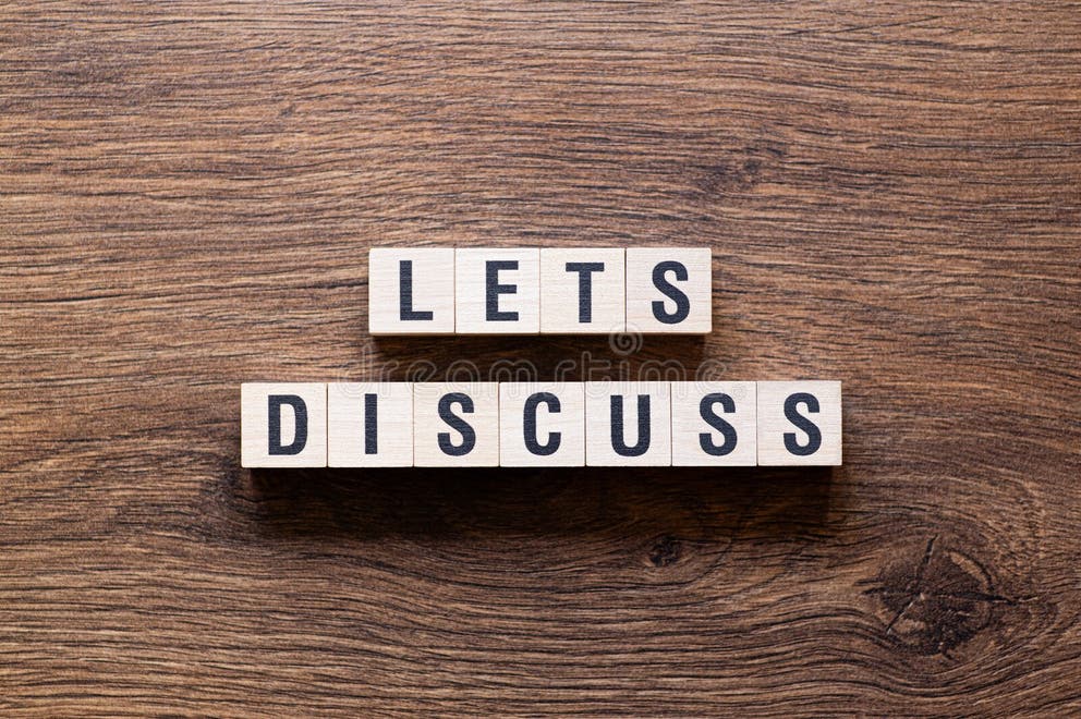 Lets Discuss - Word Concept on Building Blocks, Text Stock Image ...