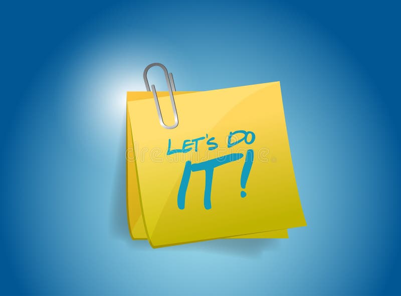 Lets Do it Post Illustration Design Stock Illustration - Illustration ...