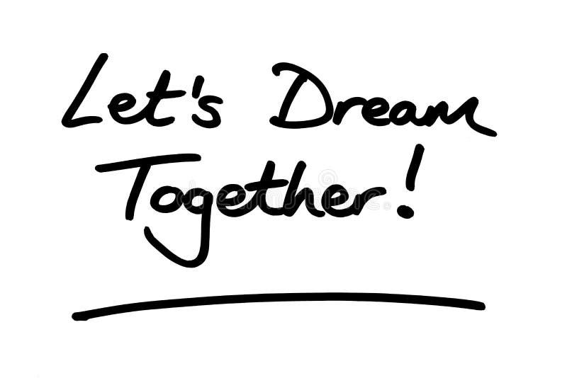 Lets Do it Together - Handwriting Slogan Colorful 3d Illustration ...