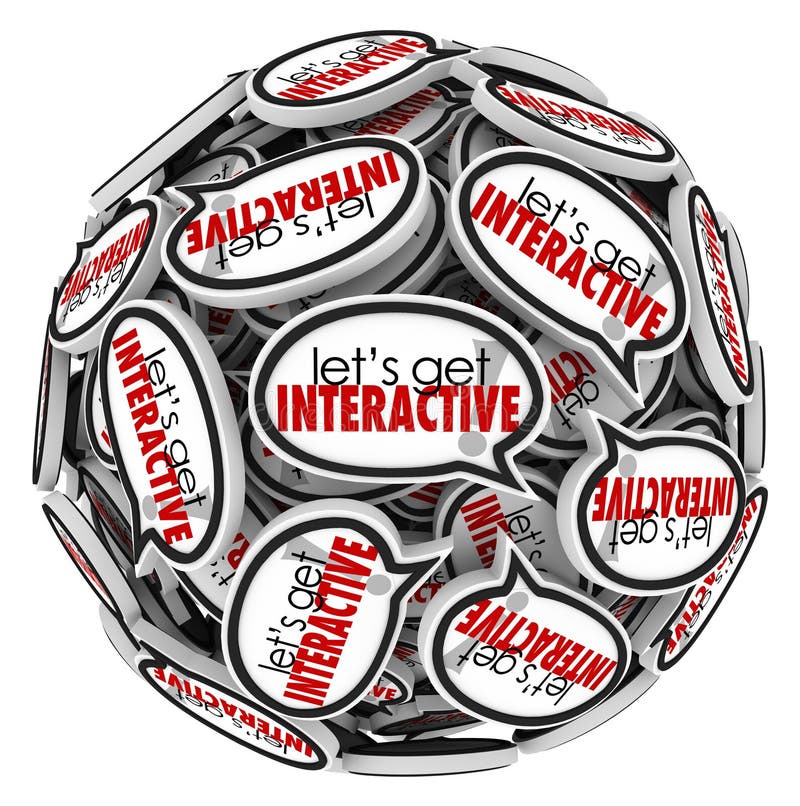 Lets Get Interacive Speech Bubbles Group Communication Stock ...