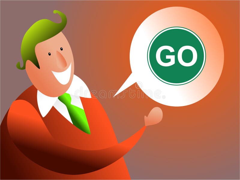 Lets go stock illustration. Illustration of talking, businessman - 481893