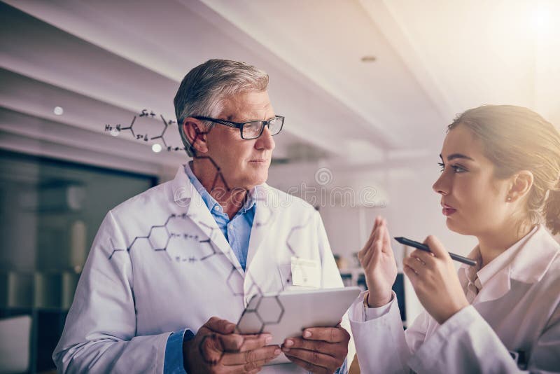 Lets Go Back To the Drawing Board. Two Focused Scientists Working ...