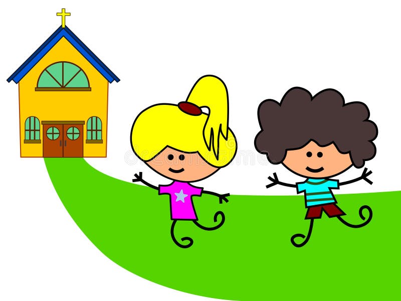 Lets go to church stock illustration. Illustration of girl - 21765852