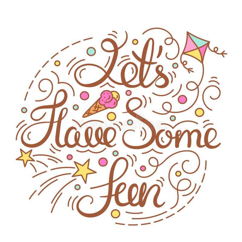 Lets have some fun text. stock vector. Illustration of modern - 87657232