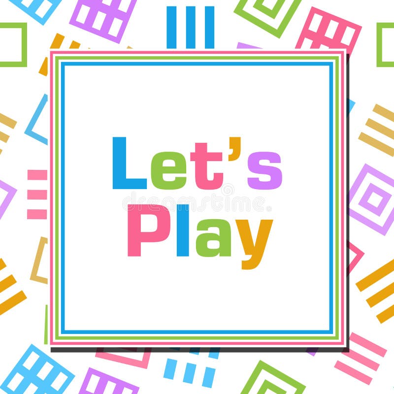 Lets Play Colorful Abstract Squares Stock Illustration - Illustration ...