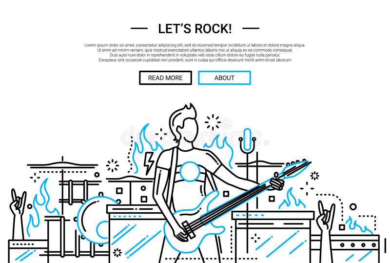 Rock line stock vector. Illustration of activities, graphic - 12920227