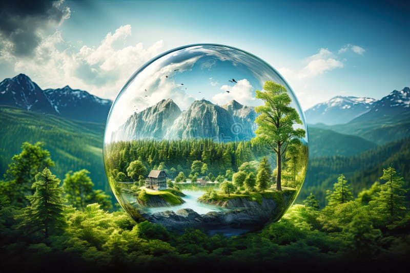 Lets Save Nature for Future Generations Ecological Stock Image - Image ...