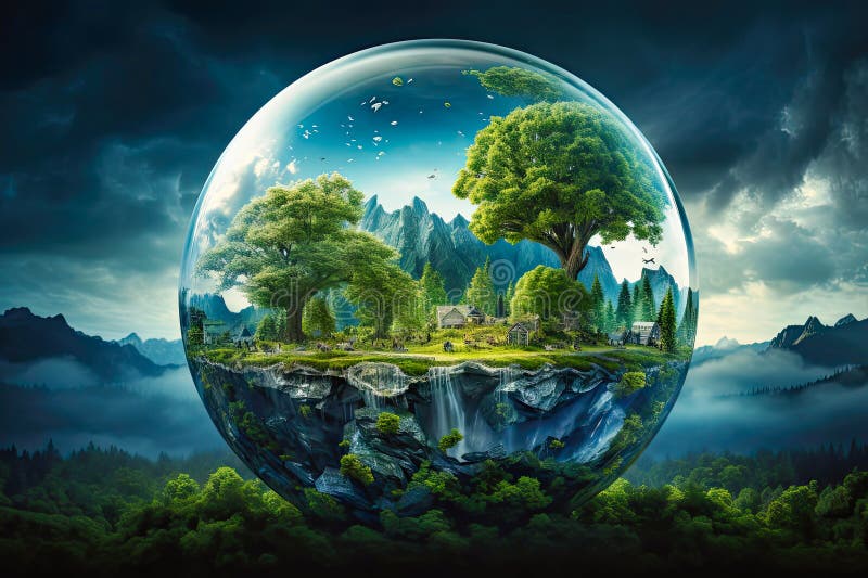 Lets Save Nature for Future Generations Ecological Stock Image - Image ...