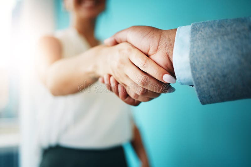 Lets Shake on it. Two Unrecognisable Businesspeople Standing Together ...