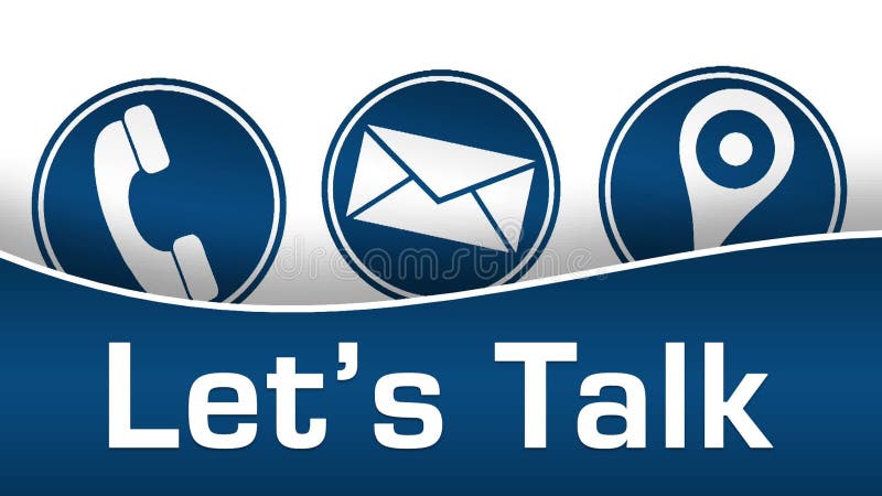 Lets Talk Blue Communication Symbols Circular Text Stock Video - Video ...