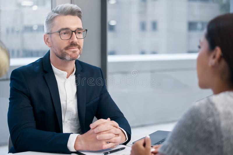 Lets Talk Business. Two Businesspeople Talking in an Office. Stock ...