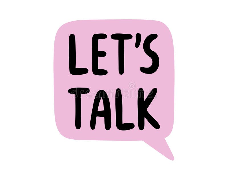 Lets Talk Lettering. Speech Bubbles with Lets Talk Lettering, Vector ...