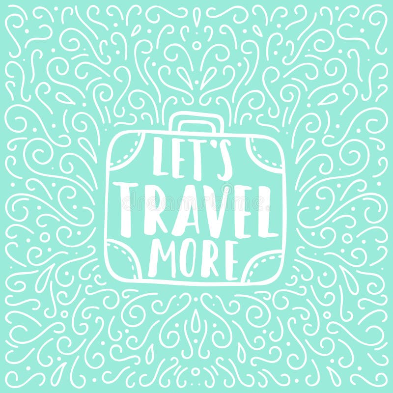 Lets Travel More. Set of Greeting Cards Stock Vector - Illustration of ...