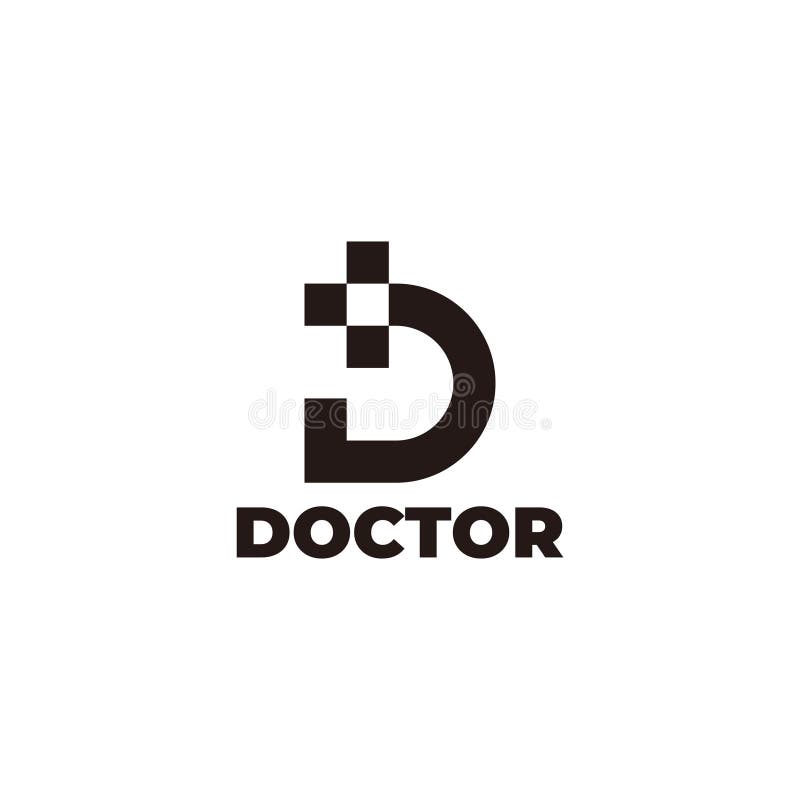 Letter D Plus Doctor Text Simple Logo Vector Stock Vector ...