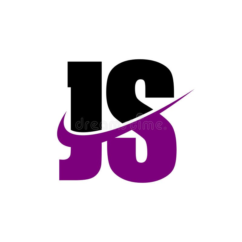 Lette JS Simple Monogram Logo Icon Design. Stock Vector - Illustration ...