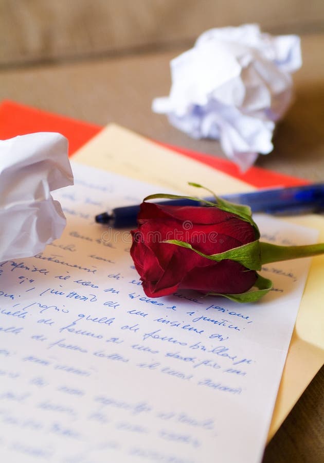 Letter stock image. Image of crumpled, romance, table - 10369473