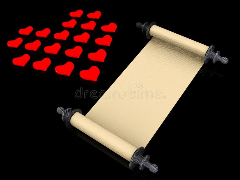 A Rolled Letter, Vector or Color Illustration Stock Illustration ...