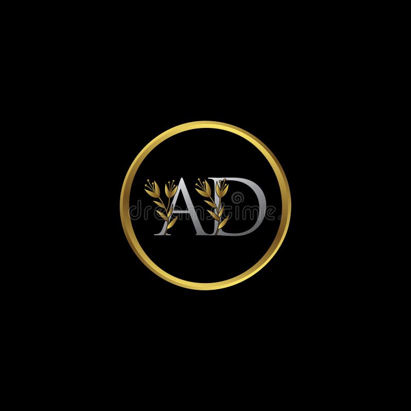 Elegant Golden AU Letter Logo. Stock Illustration - Illustration of ...